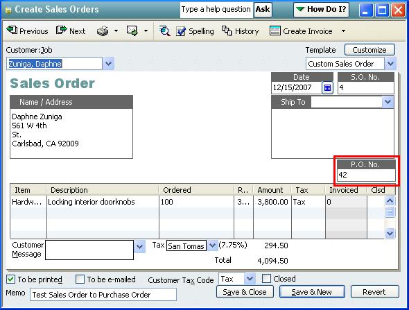 [QODBC-Desktop] How to link Purchase Orders to Sales Orders - Powered by Kayako Help Desk Software